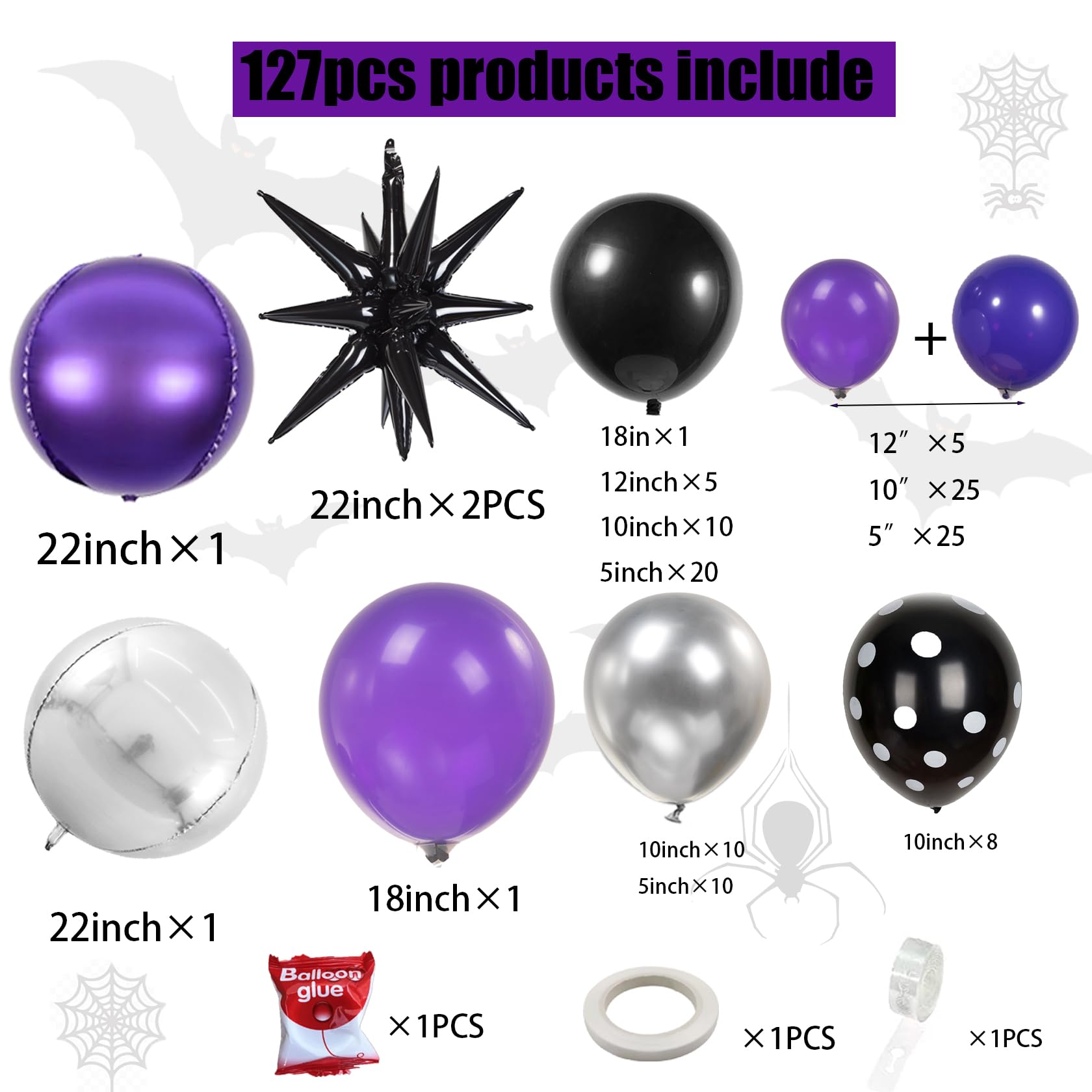 TV series fans Birthday Decoration 127Ppcs with large star balloons for women 21/30th Birthday anniversary graduation Prom Party Anniversary Dance Party Backdrop Halloween