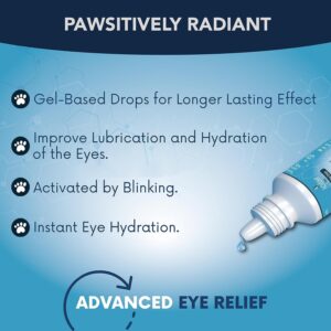 NOVEHA Gel Eye Drops with 2x10ml for Dogs & Cats - 0.3% Viscoadaptive Hyaluronan Eye Solution for Severe Dry Eyes with Nove-WiPets Ocular Hygiene Wipes for Pets (Pack of 60) Cleanse Facial Folds