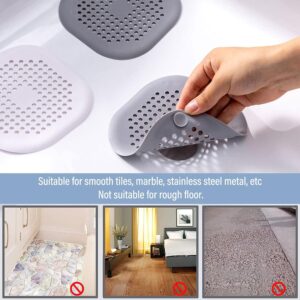 2Pack Drain Hair Catcher, Hair Catcher Shower Drain, Sink Drain Strainer, Shower Drain Cover Hair Catcher Stopper, Shower Drain Protector Sink Strainer with Suction Cups for Bathroom/Kitchen/Bathtub