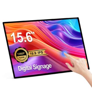 aystekmann 15.6'' indoor interactive lcd digital signage display commercial advertising kiosk smart video media player ultra thin 5g wifi all in one android capacitive touch screen