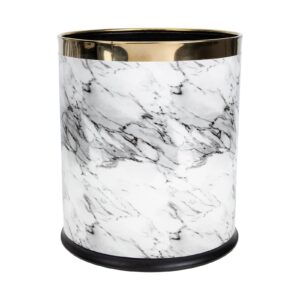 abaodam marble trash can kitchen waste bins trash bin containers home trash can bedroom garbage container garbage bucket garbage can flower vase for home and office