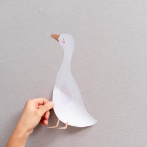 CANTLY Cute Geese Wall Stickers, 8pcs Removable Waterproof PVC Decals, Funny Animals Art Decorations for Nursery Baby Bedroom Playroom Living Room Murals