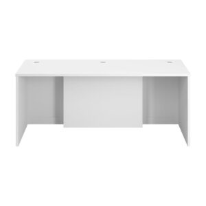 Bush Business Furniture Hampton Heights 72W x 30D Executive Desk in White | Computer Table for Personal Home Office or Professional Workspace