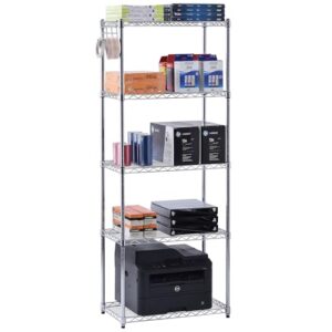 Muscle Rack 5 Tier Wire Chrome Shelving Unit 24" W x 14" D x 59" H