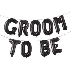 bachelor party decorations for men, groom to be decorations, stag night engagement wedding bridal shower future groom future mr pre-wedding party decorations supplies favors (groom to be black)