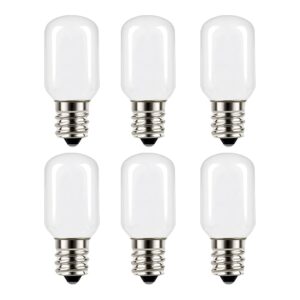 night light bulb,villages replacement light bulb 5w equivalent 6 watt incandescent bulb, 120-volt mini light bulb candelabra e12 base for home decorate -6pcs