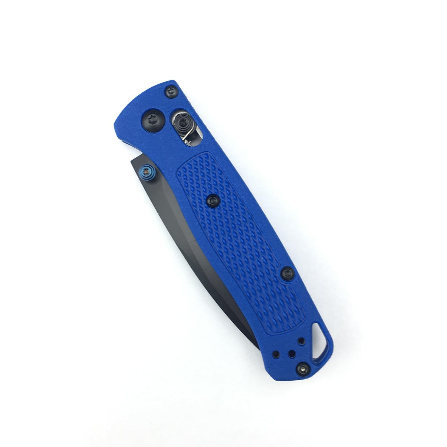 6.5 Inch Manual Open 533 Bugout Folding Knife, Axis Lock Pocket Knife with 2.6 Inch 7Cr17Mov Blade Blue Grivory Handle, Folding Pocket Knife with Belt Clip for Camping Hunting