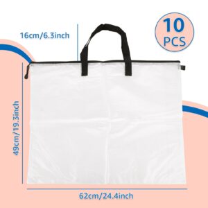 SHUESS 10 Pack Art Portfolio Bag with Handle and Zipper, 18 x 24 Inch Bag Poster Storage Bag Board Holder, Mesh Folder Organizers for Large Posters, Poster Board, Painting, Bulletin Boards