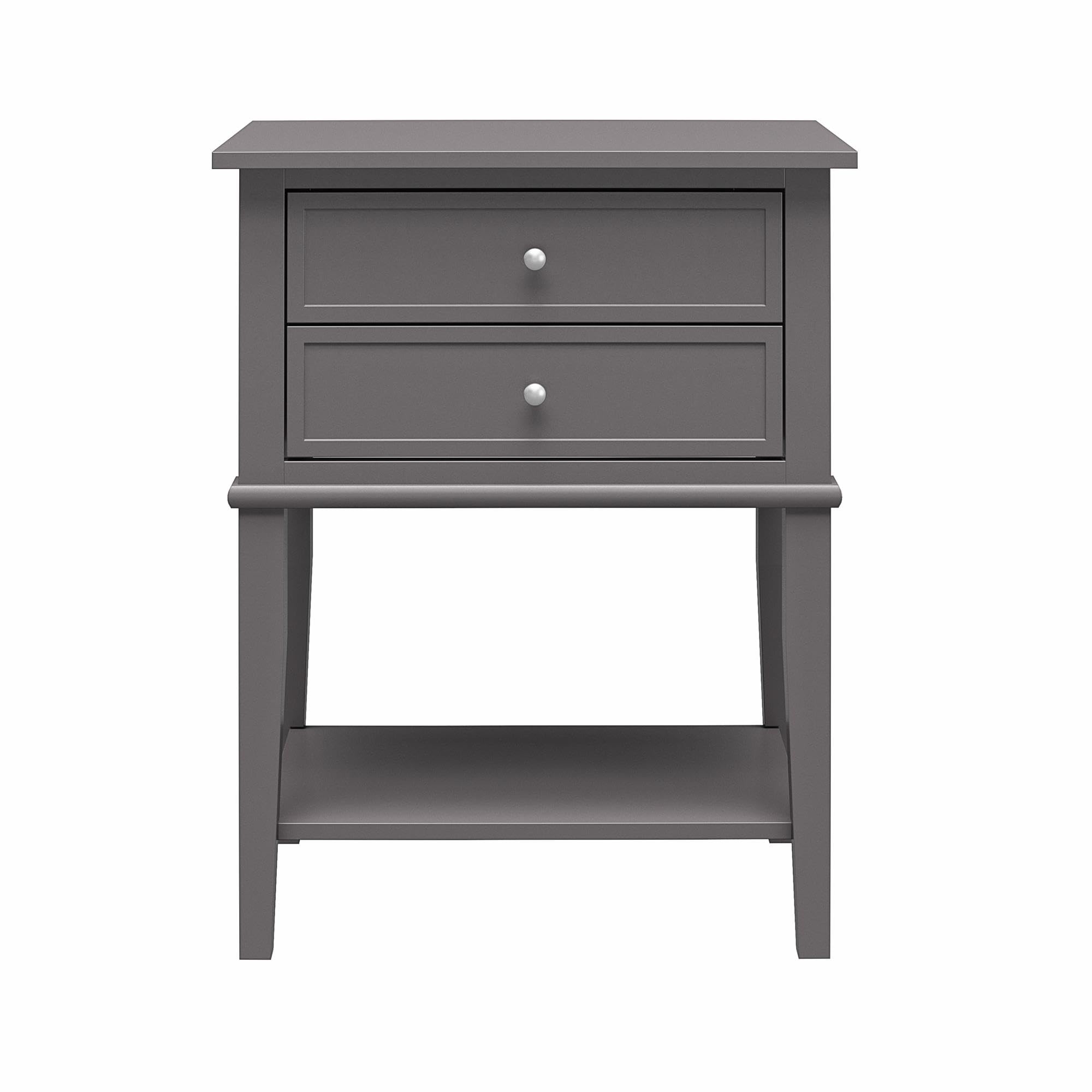 Ameriwood Home Franklin Accent Table with 2 Drawers, Graphite