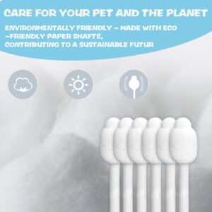 Dog ear cleaner, Dog ear infection treatment,Gourd-shaped cotton swabs designed specifically for cats and dogs, Reducing the risk of injuring the ear canal, for a safer and more reassuring use.