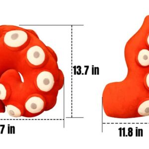 CZQAGCL Cute Octopus Pillow Funny Octopus Pillow Soft Sofa Bed Pillow Funny Bedroom Decoration Office Pillow (17.7in * 13.7in, Red)