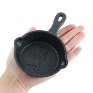 3.35 Inch Cast Iron Skillet, Frying Pan, Egg Frying Pots, Mini Cast Iron Skillet, for Kitchen Cooking Tool Barbecue