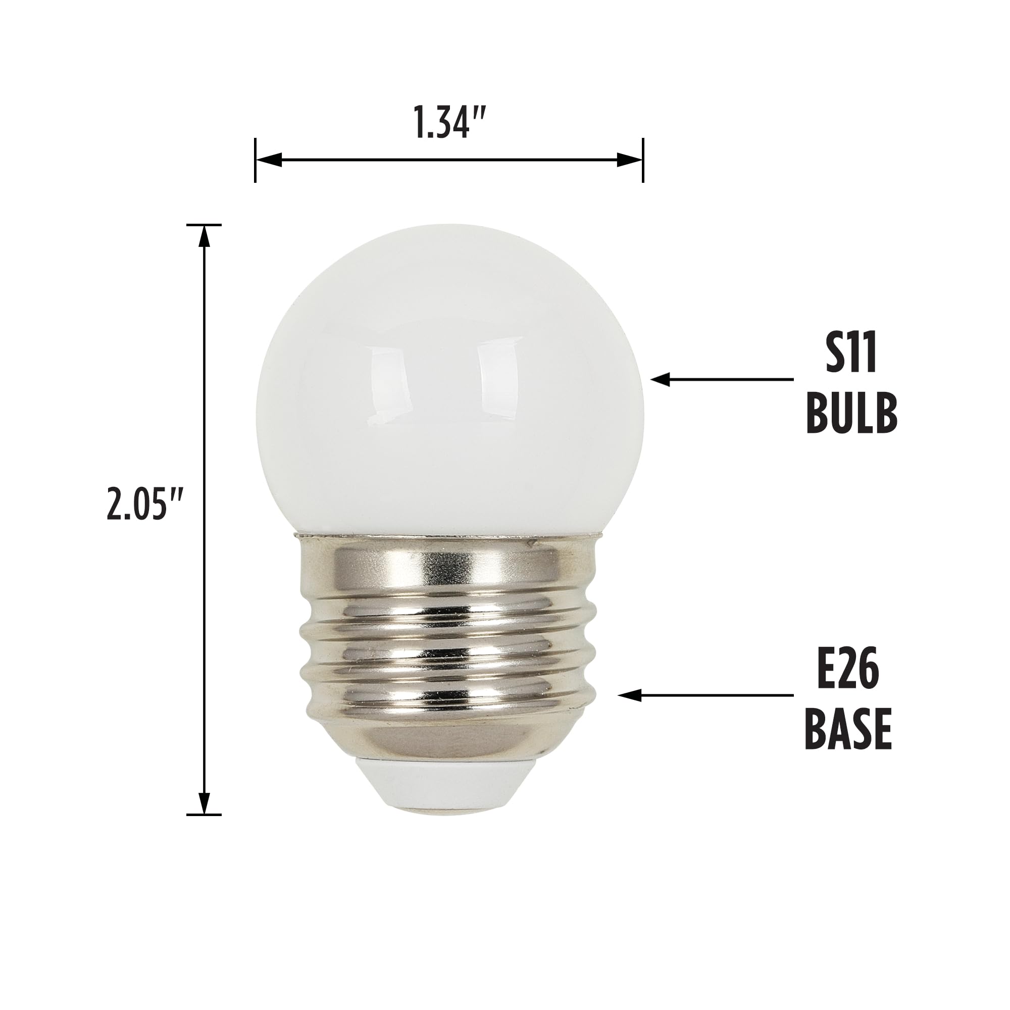 Westinghouse Lighting 5511200 1 Watt (10 Watt Equivalent) S11 White LED Light Bulb, Medium Base