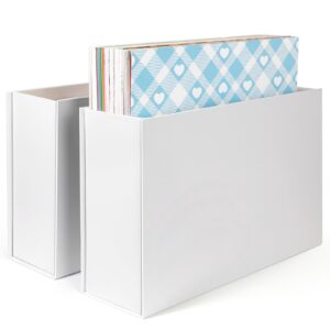 scrapbook paper storage organizer, 12x12 paper storage organizer, scrapbook storage bin for 12" x 12" paper- 2 pack