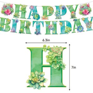 Succulent Plants Birthday Party Decorations Succulent Plants Party Supplies Includes Birthday Banner Cake Cupcake Toppers Hanging Swirls Balloons for Succulent Plant Birthday Baby Bridal Shower Decor