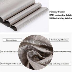 Faraday Fabric RF Shielding Fabric, RFID Radiation Shielding Fabric, Emf Protection Fabric, for Smart Meters Smart Meters,Faraday Cage,Conductive Pads, Military Grade, EMI, WiFi ( Color : Silver , Siz