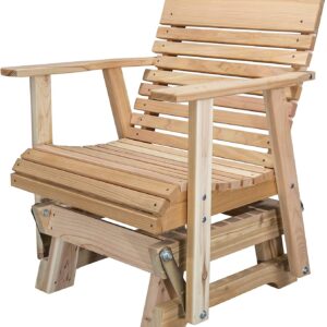 Kilmer Creek 2' Natural Cedar Porch Outdoor Glider, Amish Crafted