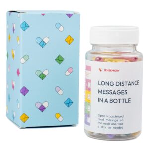 Pre-Written Love Capsules Messages in a Bottle, Love Letters Long Distance Relationships Gifts (50+),Christmas, New Year Gifts for Husband, Wife, Boyfriend, Engaged Gifts for Couples (Long Distance)