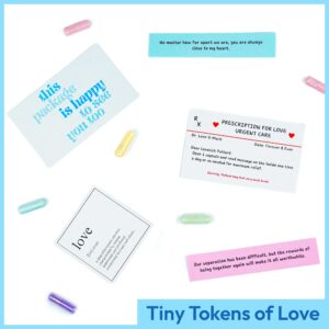 Pre-Written Love Capsules Messages in a Bottle, Love Letters Long Distance Relationships Gifts (50+),Christmas, New Year Gifts for Husband, Wife, Boyfriend, Engaged Gifts for Couples (Long Distance)