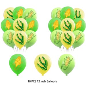 Corn Party Decorations Vegetable Corn Birthday Party Supplies Includes Corn Happy Birthday Banner Cake Topper Cupcake Toppers Balloons for Birthday Baby Shower Wedding Vegetable Party Decorations