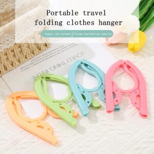 MYLDH 12Pcs Travel Hangers Foldable Portable Plastic Hangers Folding Clothes Hangers Space Saving Clothes Hangers for Business Trip Travel