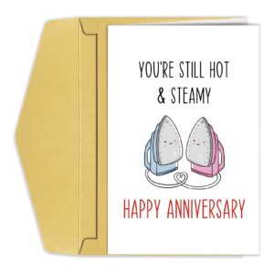 happy 6th anniversary card, iron anniversary card for husband wife, 6 years anniversary card gift for him her, sixth wedding anniversary card