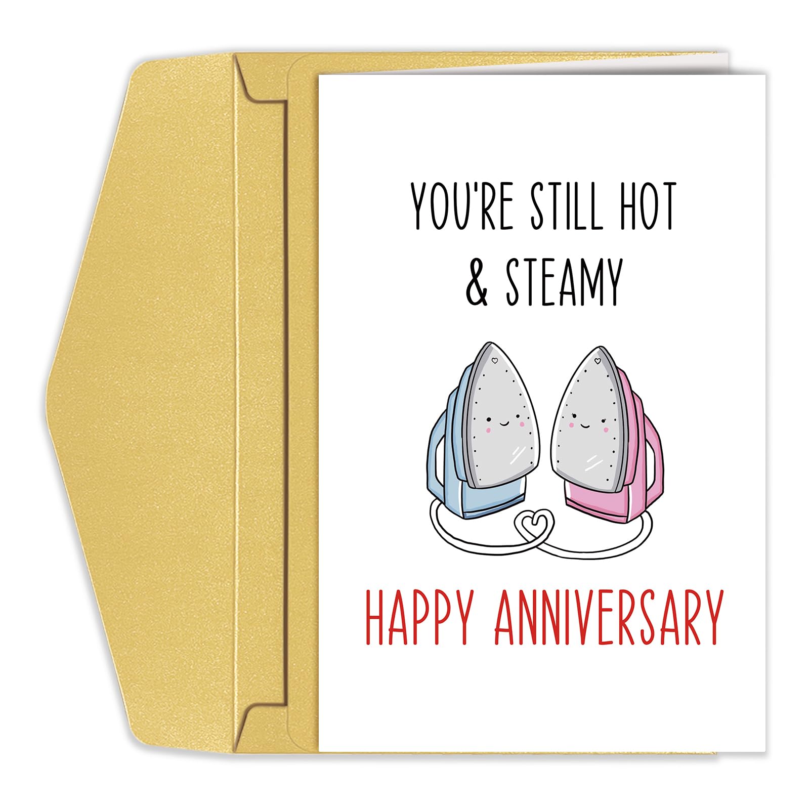 Happy 6th Anniversary Card, Iron Anniversary Card for Husband Wife, 6 Years Anniversary Card Gift for Him Her, Sixth Wedding Anniversary Card