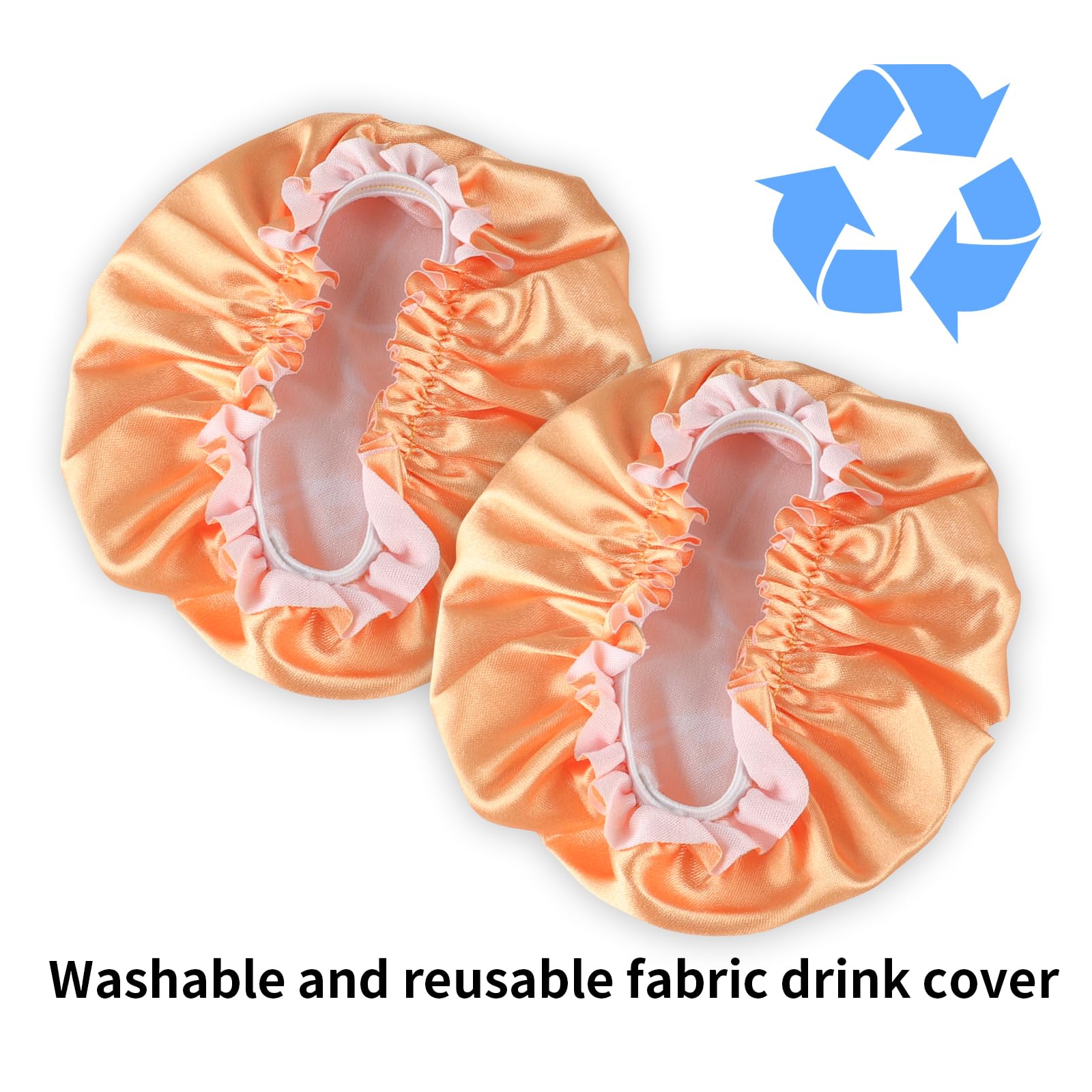 Hewomate Drink Covers for Alcohol Protection, 10 Pack Drink Protector for Women & Men, Reusable & Washable Fabric Wine Glass Cover with Straw Hole, Prevent Your Drinks from Being Spiked, Multicolor