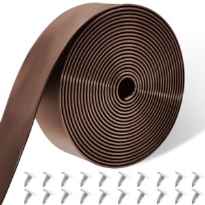 lumpro vinyl straps for patio chair repair kit 2'' wide 10 ft long replacement straps + 20 free rivets for outdoor lawn furniture chaise lounge repair (brown)