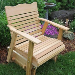 Kilmer Creek 2' Natural Cedar Porch Outdoor Glider, Amish Crafted