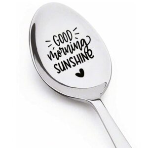 anniversary birthday gift for wife best friend good morning sunshine spoon gifts for mom granddaughter coffee tea lovers gifts for sister grandma coffee tea spoons