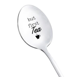 christmas birthday spoon gifts for tea lovers women men but first tea spoons for grandma dad tea lover gifts for men women tea gifts for tea lovers wife grandpa tea spoon