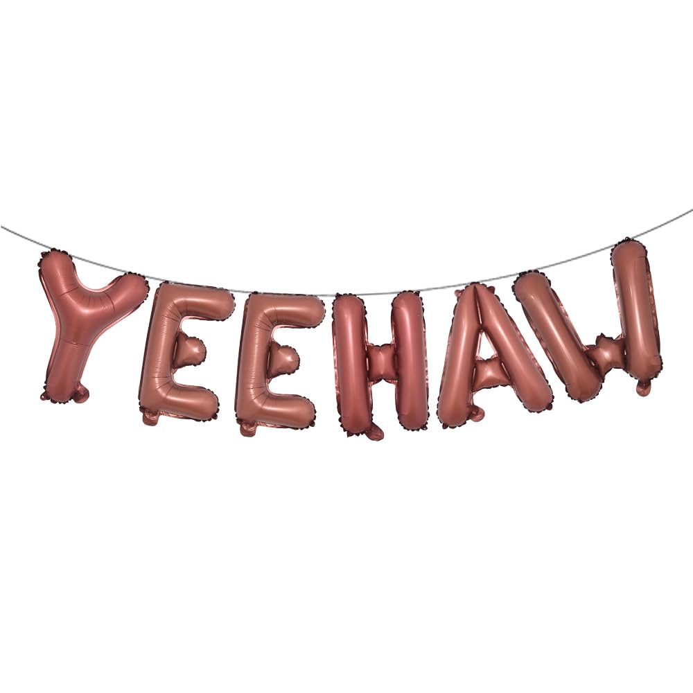 Yeehaw Balloons First Rodeo Birthday Party Decorations Boy Cowboy girl Balloon Wild West Western Birthday Party Decor Yeehaw Its My Birthday Baby Shower Balloons (YEEHAW Chocolate)