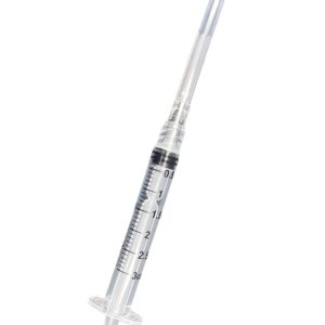 NANOSHARPS 3ml 3cc Luer Lock Syringe with Needle (Box of 100), 22Gx1", Individually Packaged 22x1