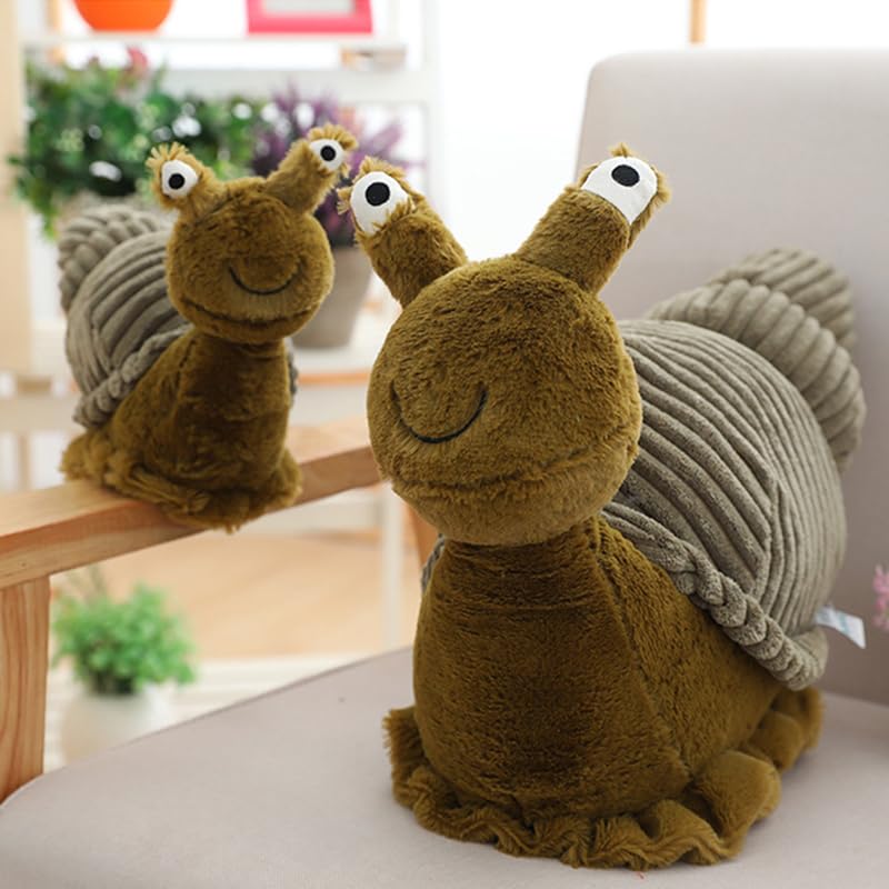 MUPI Snail Tuffed Animal Pillows 11”Big Snail Plush Gift for Kids Children's Birthday Cute Kawaii Decor Slug Snail Themed Gifts Cute Cartoon Doll （Green）