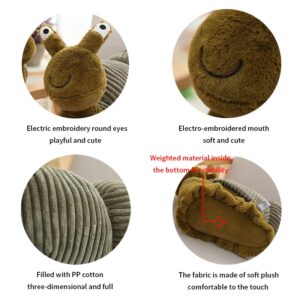 MUPI Snail Tuffed Animal Pillows 11”Big Snail Plush Gift for Kids Children's Birthday Cute Kawaii Decor Slug Snail Themed Gifts Cute Cartoon Doll （Green）