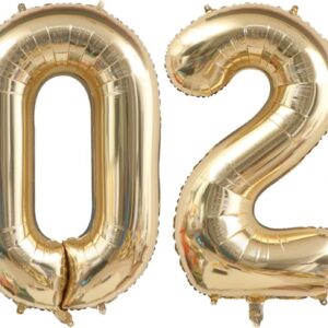 2024 Balloons Huge Light Gold 40 Inch 20-24-22-40 Large Champagne Gold Helium Mylar Foil Number Balloon Anniversary Festival Birthday Halloween Party Supplies Big Class of 2024 Graduation Decoration