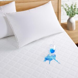 Waterproof Mattress Protector King Size - Cooling Mattress Protector 100% Bamboo_ Mattress Cover, Soft Breathable Noiseless Bed Mattress Pad Covers Washable,78"x80"