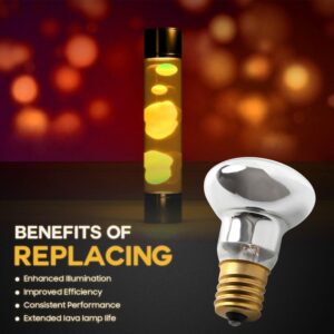 Seentech R39 E17 25 Watt 120V Reflector Incandescent Replacement Bulb Adjustable Warm White Light - Lava Lamp Replacement Bulb, Suitable for Lava lamp, Glitter Lamps (Pack 4)