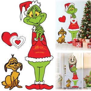 large funny christmas decorations, christmas classic cardboard cutouts for xmas wall door tree porch window decor (style1)