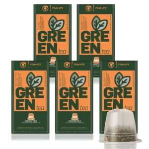 tealyte 50 green tea pods i nespresso compatible tea pods - i compatible with original line nespresso machines i 5 packs