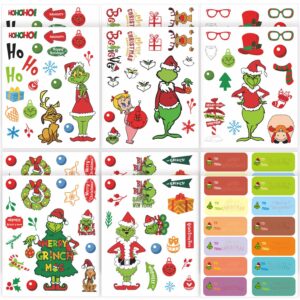 funny christmas gift tags stickers, make your own christmas sticker toys for kids, christmas gift name labels for xmas home classroom decorations