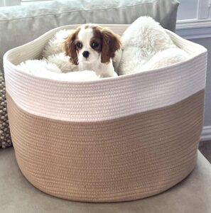 cotton rope basket - laundry basket - home organization - dog bed - cat bed - decorative plant holder - home storage - extra large basket