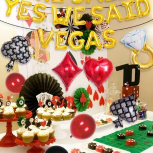 LaVenty 16 PCS She Said Yes We Said Vegas Balloon Las Vegas Bachelorette Party Decorations Casino Bachelorette Bridal Shower Balloons Garland