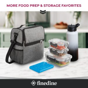 FineDine Vacuum Seal Glass Food Storage Containers With Hand Pump, 25 Piece Set, Airtight Pantry Kitchen Storage Containers w/Lids, Meal Prep Containers for Lunch, Leftovers