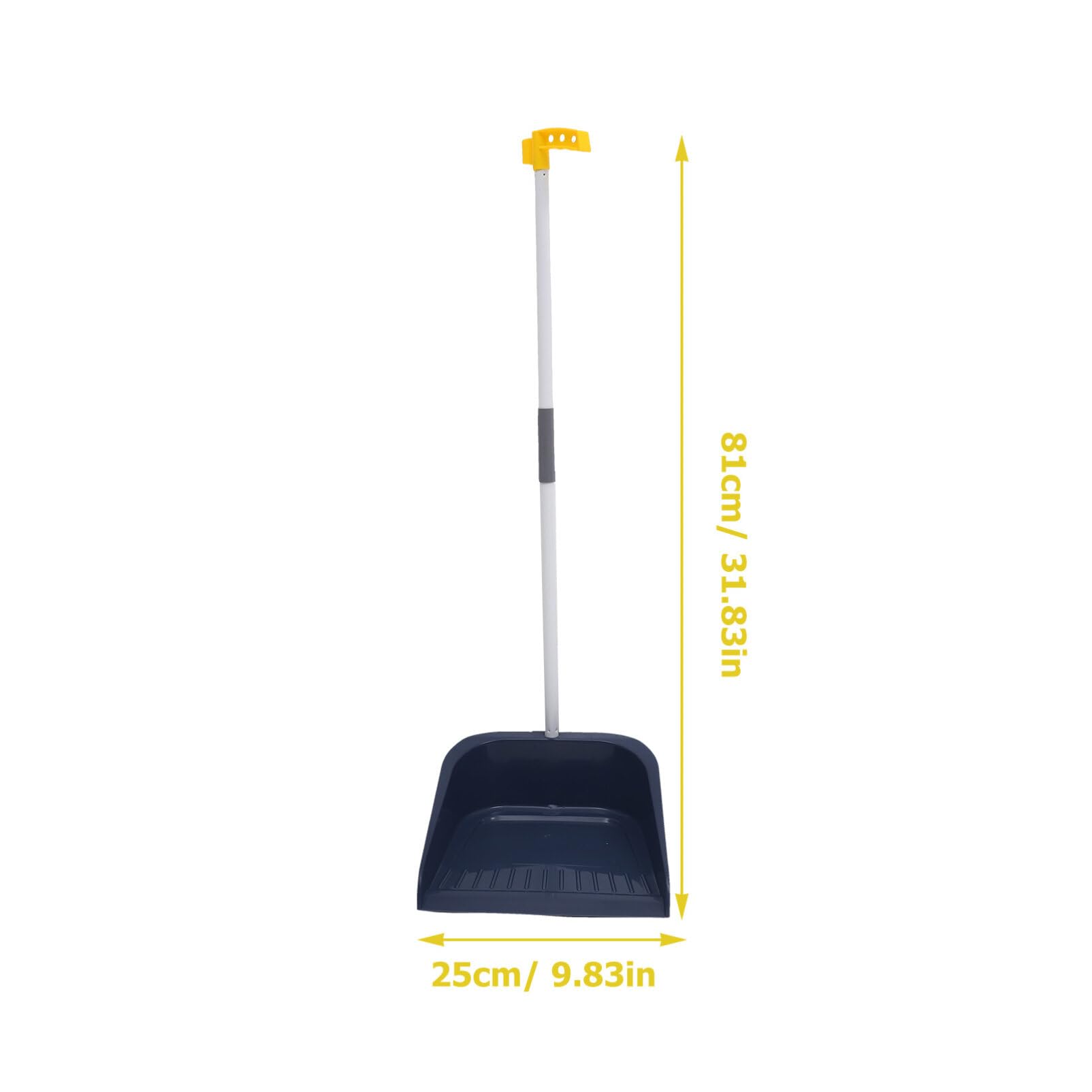 Healifty Dustpan and Broom Set, Stand Up Dustpans with Broom Household Sweeping Broom Handheld Broom for Lobby Garage Cleaning Supplies Blue