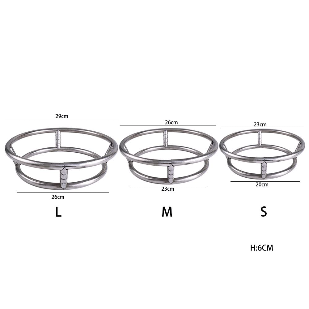 Vctitil Stainless Steel Wok Ring Wok Rack Wok Stand Round Shelf Cookware Ring For Pot Gas Stove Fry Pan,23cm/9.05inch,26cm/10.23inch(26cm)