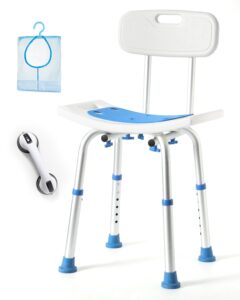 leagent hsa fsa shower chair with back, shower stool for inside shower, shower seat for inside tub, bath chair for inside bathtub for elderly/handicap