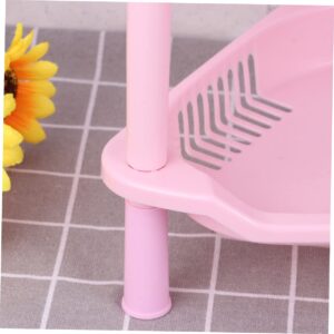 BUGUUYO 3Layer Plastic Small Storage Organizer Basket Corner Shelf Rack for Home Bathroom Kitchen Compact Design for Efficient Space Saving