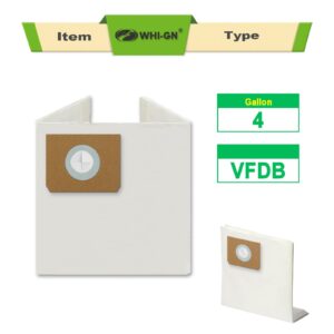 9 Pack VFDB Vacuum Dust Bags Replacement for Vacmaster Bags 4 Gallon, compatible with Vac Master Wet/Dry Models#VF408 VF410P VF408B